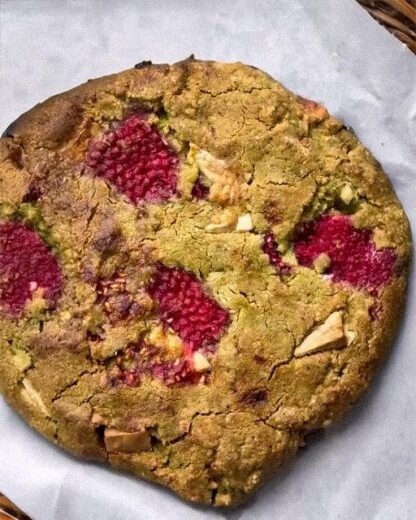 Giant Raspberry Matcha Cookie – Raw C