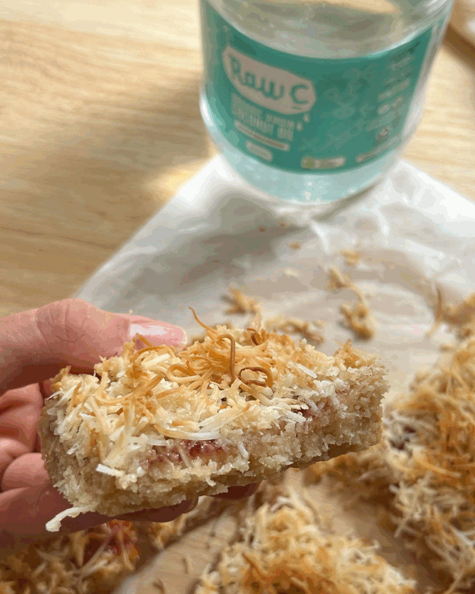 Coconut & Strawberry Slice - Raw C